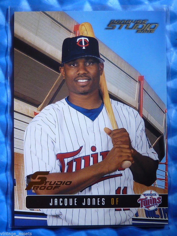 2003 Donruss Studio Proof JACQUE JONES #50 #082/100 Minnesota Twins