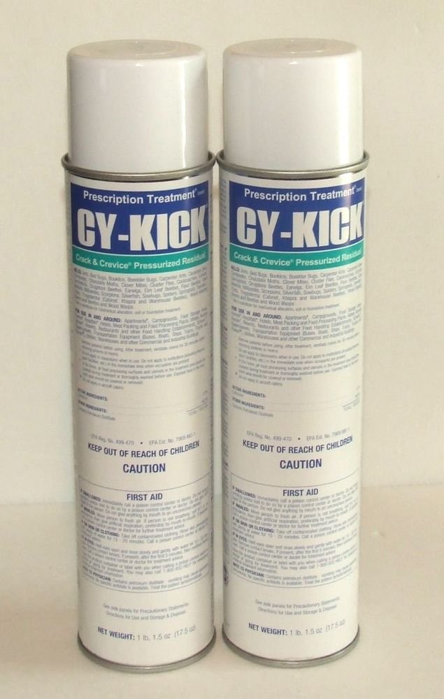 Cy-Kick Crack & Crevice Aerosol Spray Insecticide Cykick 2 x 17.5 oz cans
