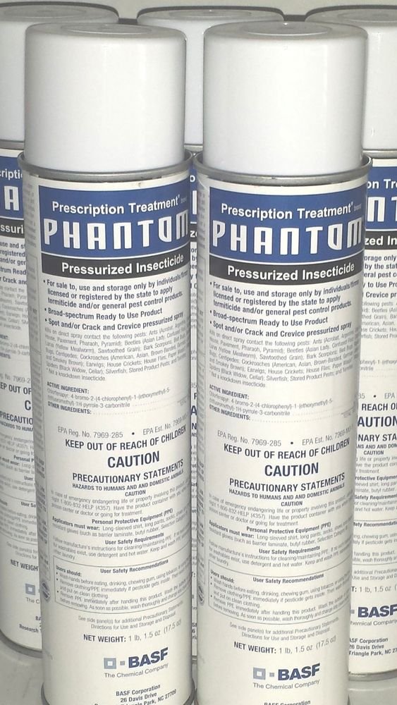 Phantom Insecticide Aerosol Spray Ants Roaches Ticks Bed Bugs 12 cans ...