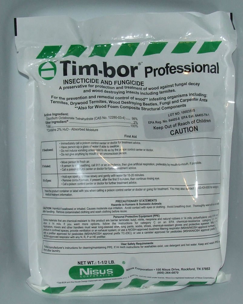 1 Tim-bor Insecticide Fungicide Wood Preservative Timbor green pest ...