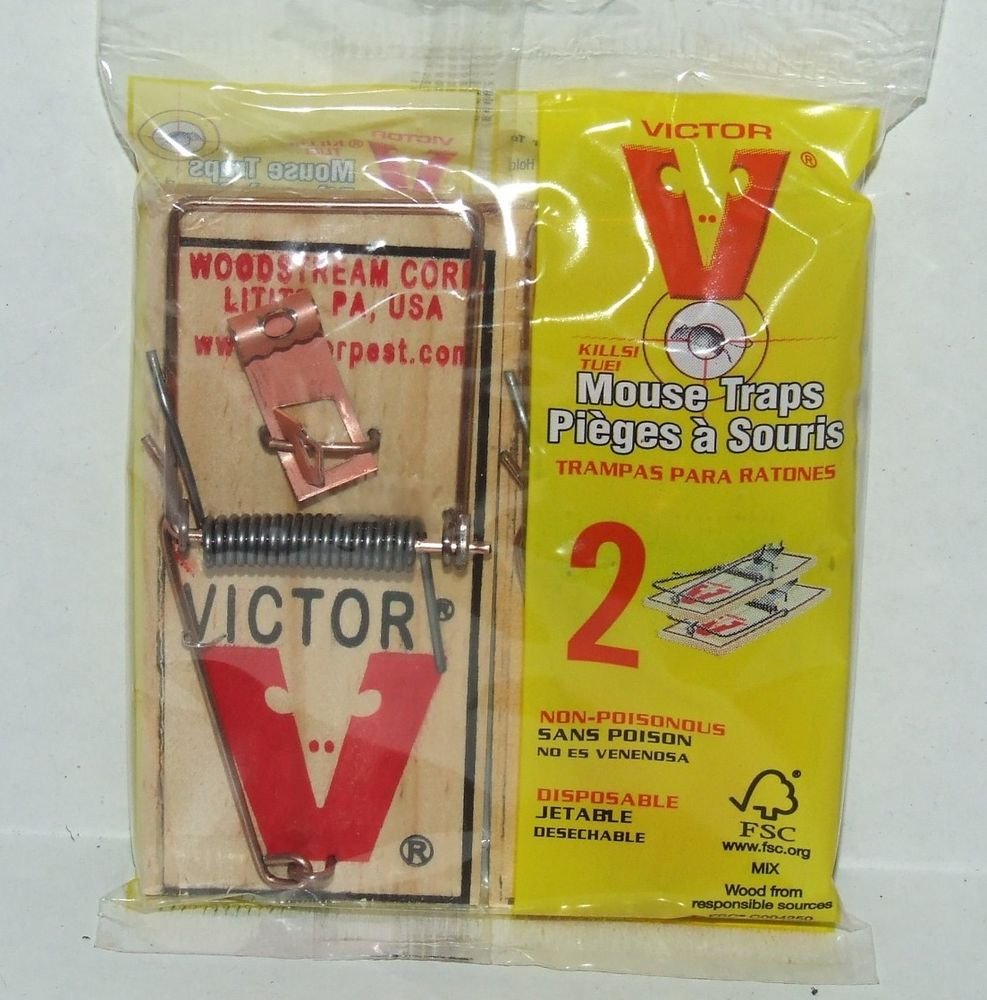 Victor Wood Metal Petal Snap Trap - made in the USA - twin pack - 2 traps
