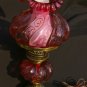 Cranberry Fenton Lamp