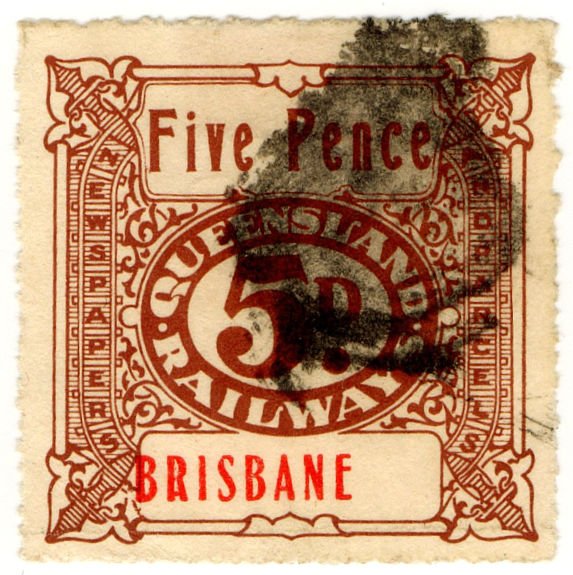 (I.B) Australia - Queensland Railways : Parcel 5d (Brisbane)