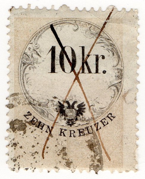 (I.B) Austria/Hungary Revenue : Stempelmarke 10 Kr