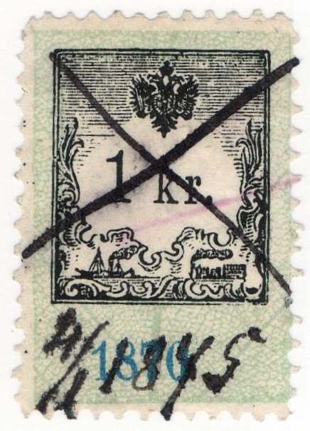 (I.B) Austria/Hungary Revenue : Stempelmarke 1Kr
