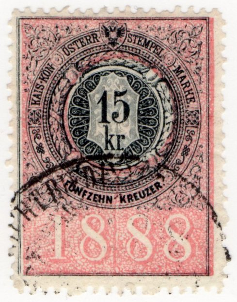 (I.B) Austria/Hungary Revenue : Stempelmarke 15Kr