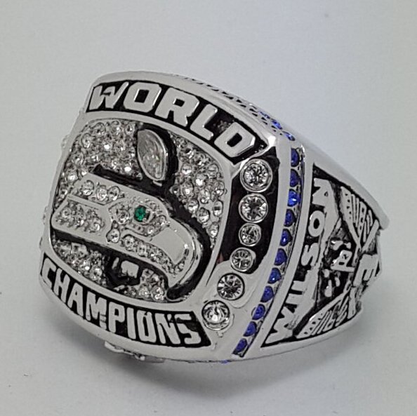 2013 Seattle Seahawks XLVIII NFL super bowl championship ring size 9-12 US