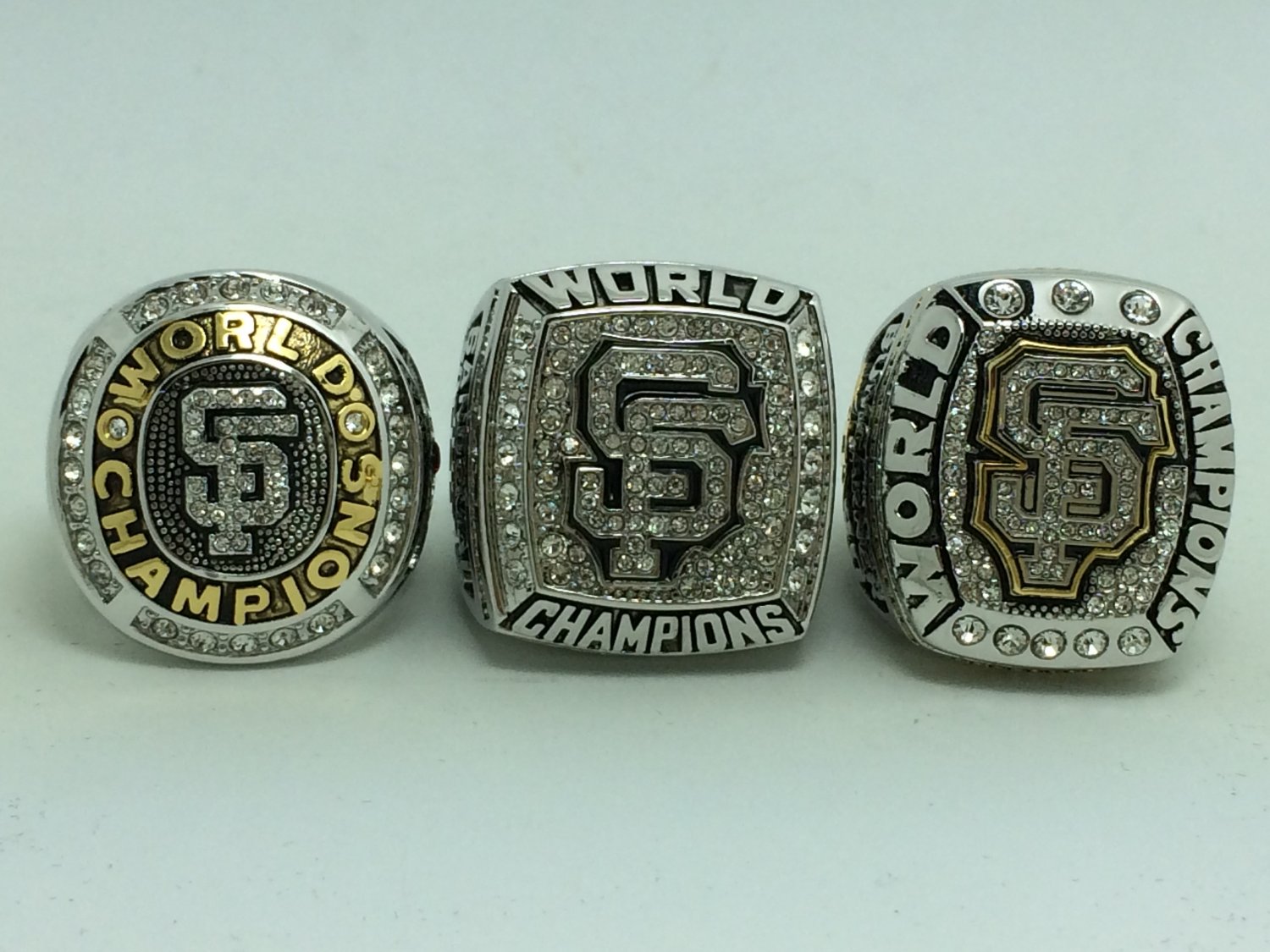 One set 3PCS 2010 2012 2014 MLB San Francisco Giants World series ...