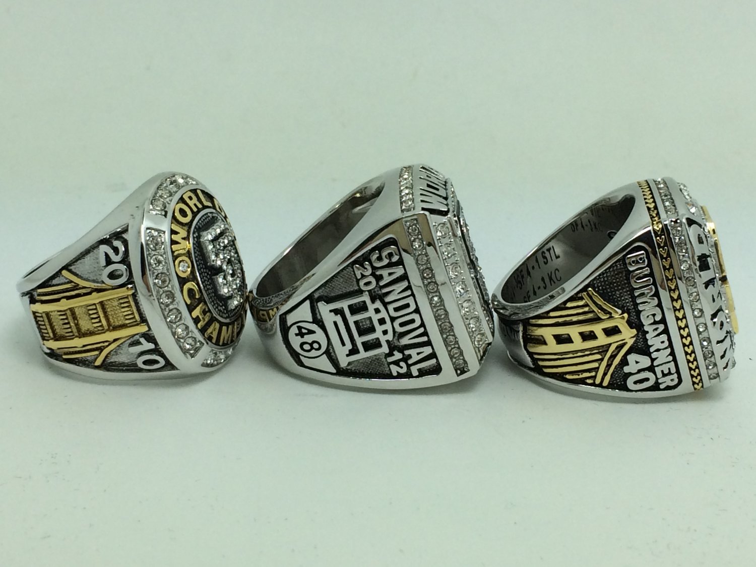 One set 3PCS 2010 2012 2014 MLB San Francisco Giants World series ...