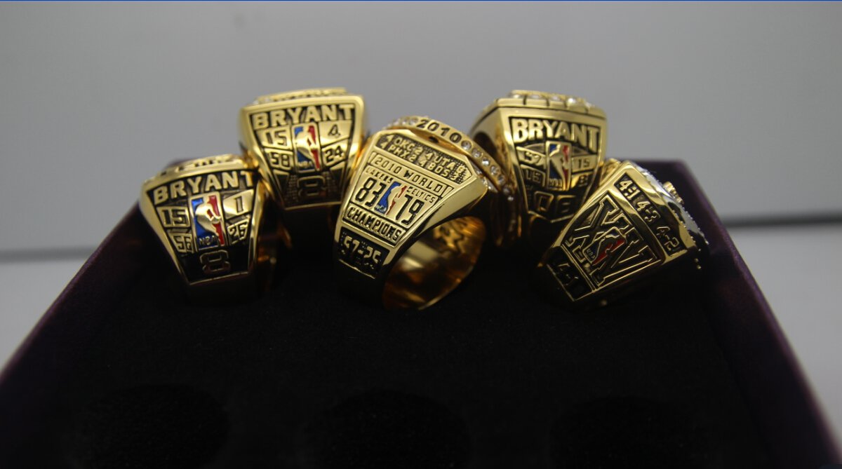 5PCS 2000 2001 2002 2009 2010 Los Angeles Lakers NBA Championship rings ...