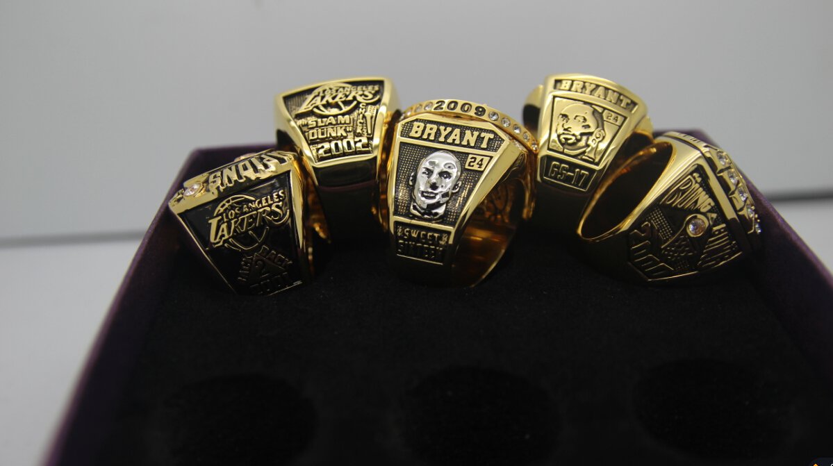 5PCS 2000 2001 2002 2009 2010 Los Angeles Lakers NBA Championship rings ...