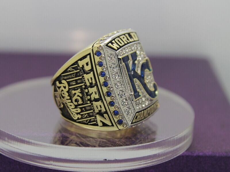 2016 Kansas City Royals world series Championship ring 8-14S PEREZ