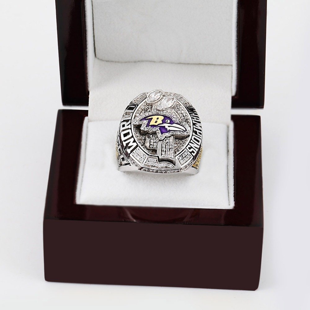 2012 Super bowl CHAMPIONSHIP RING Baltimore Ravens 10-13 size with ...