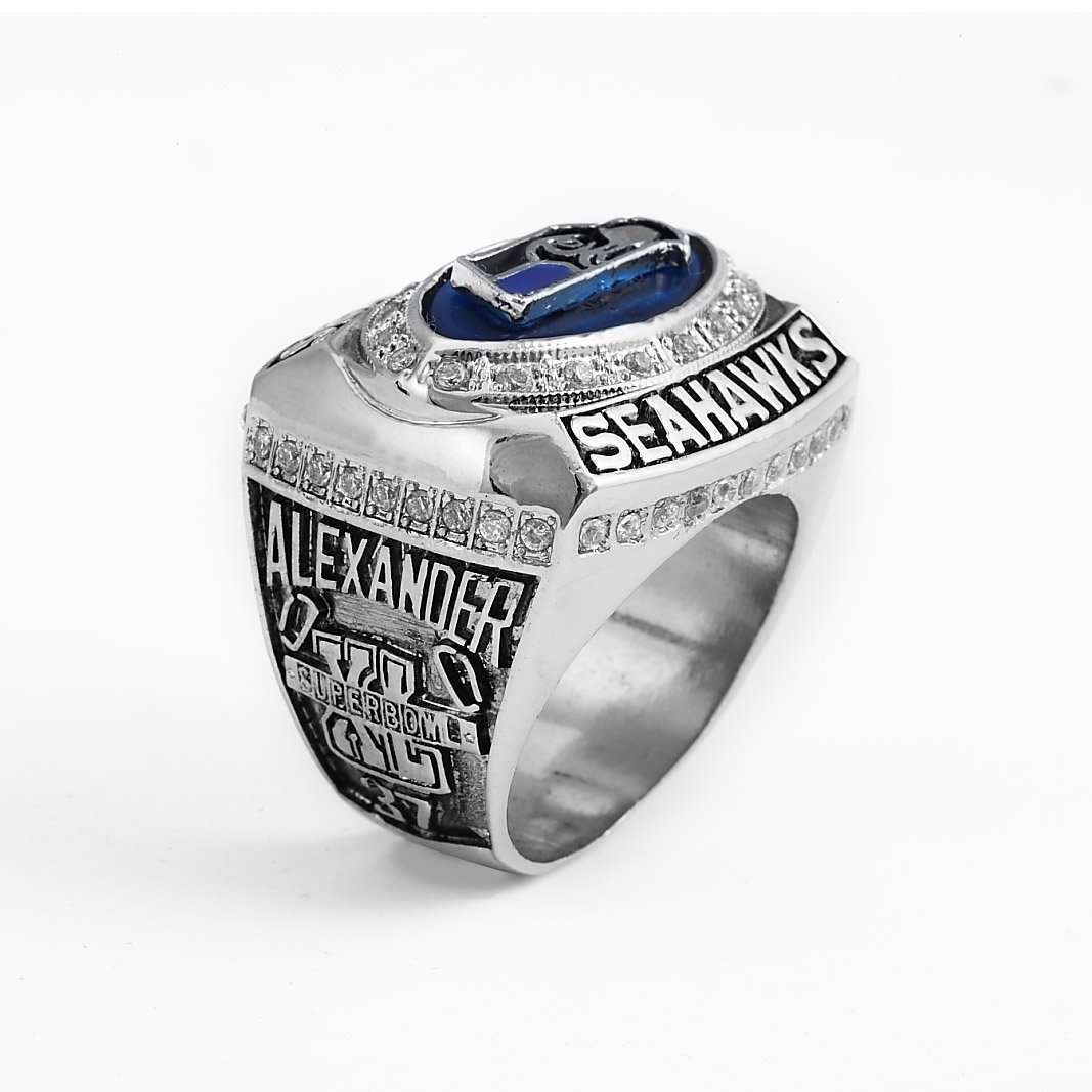 2005 SEATTLE SEAHAWKS NFC CHAMPIONSHIP RING 10-13 size with wooden case