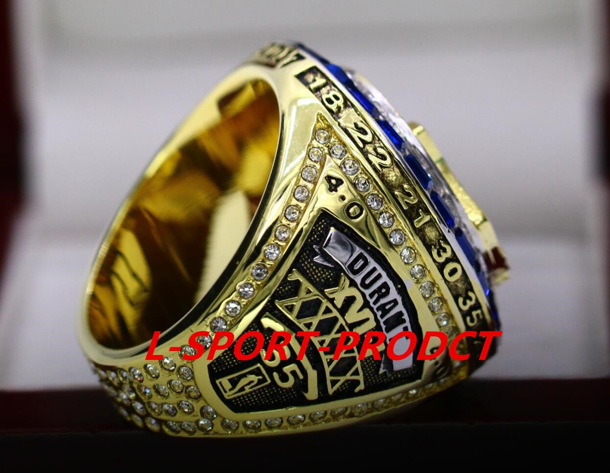 KEVIN DURANT 2017 Golden State Warriors Basketball championship ring 8-14S