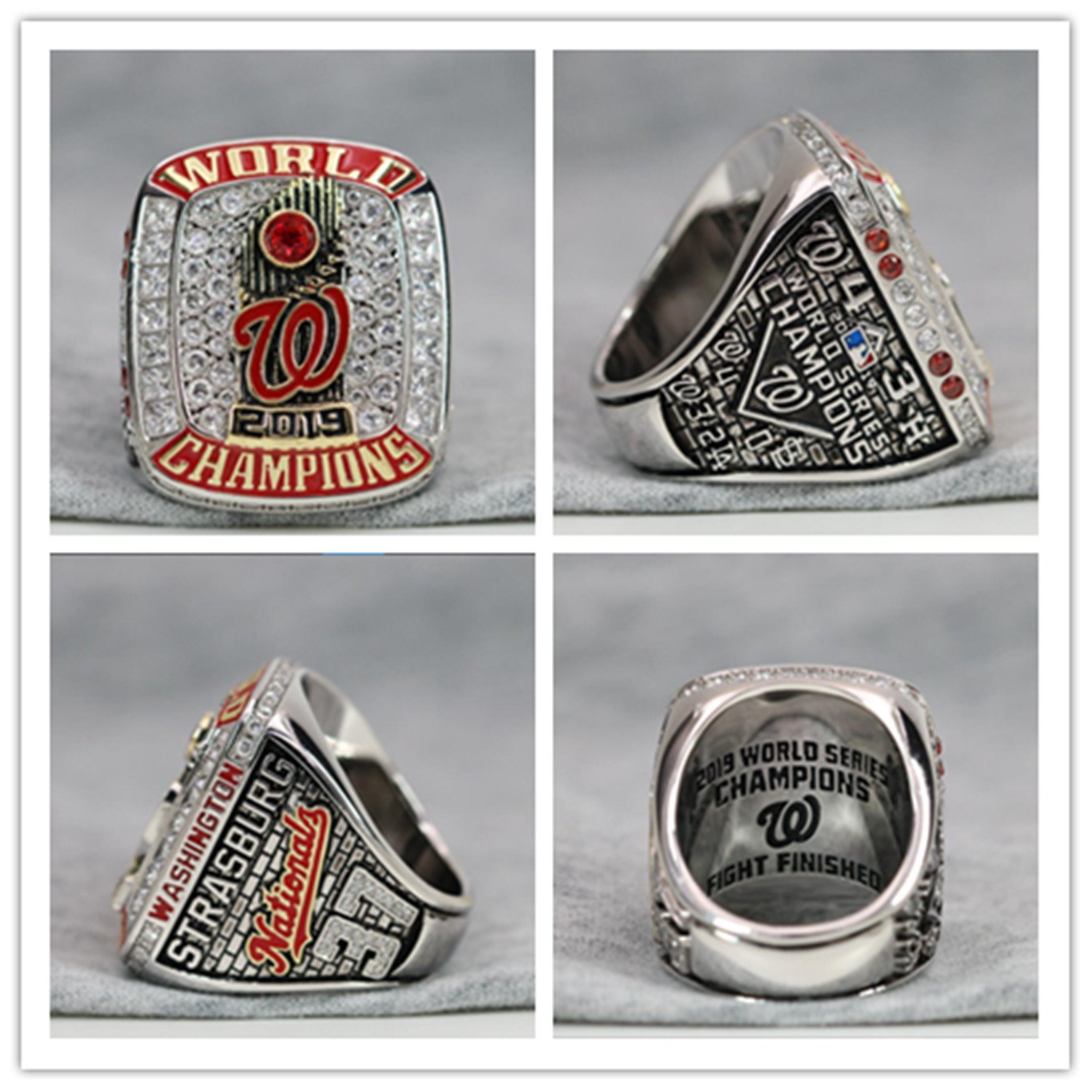 Fan Ring 2019 Washington Nationals MLB World Series CHAMPIONSHIP RING 15S