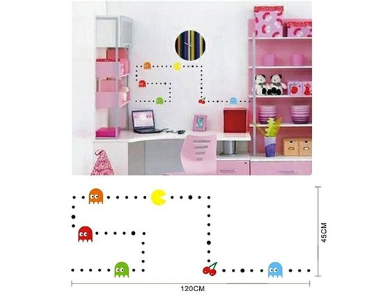 Classic Retro Game Pac-Man Vinyl Wall Stickers Removable Decal Decor Art