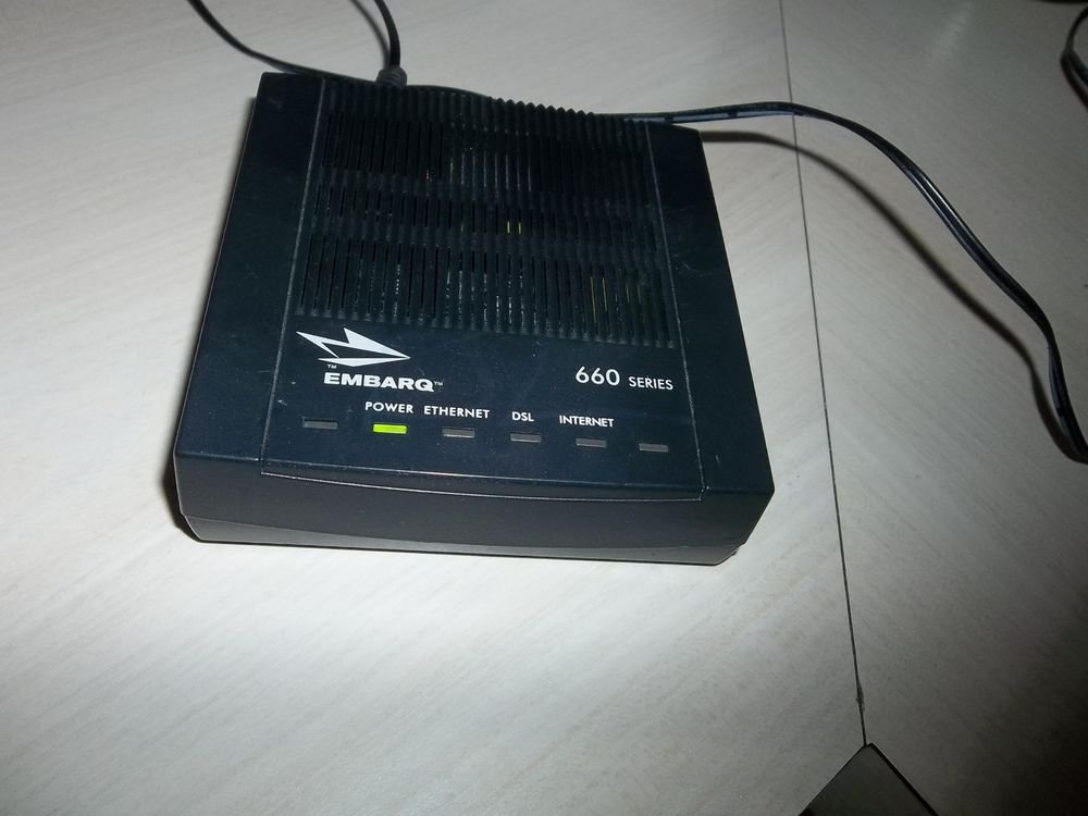 EMBARQ Model EQ-660R Modem DSL Ethernet 660 Series No Power Cord