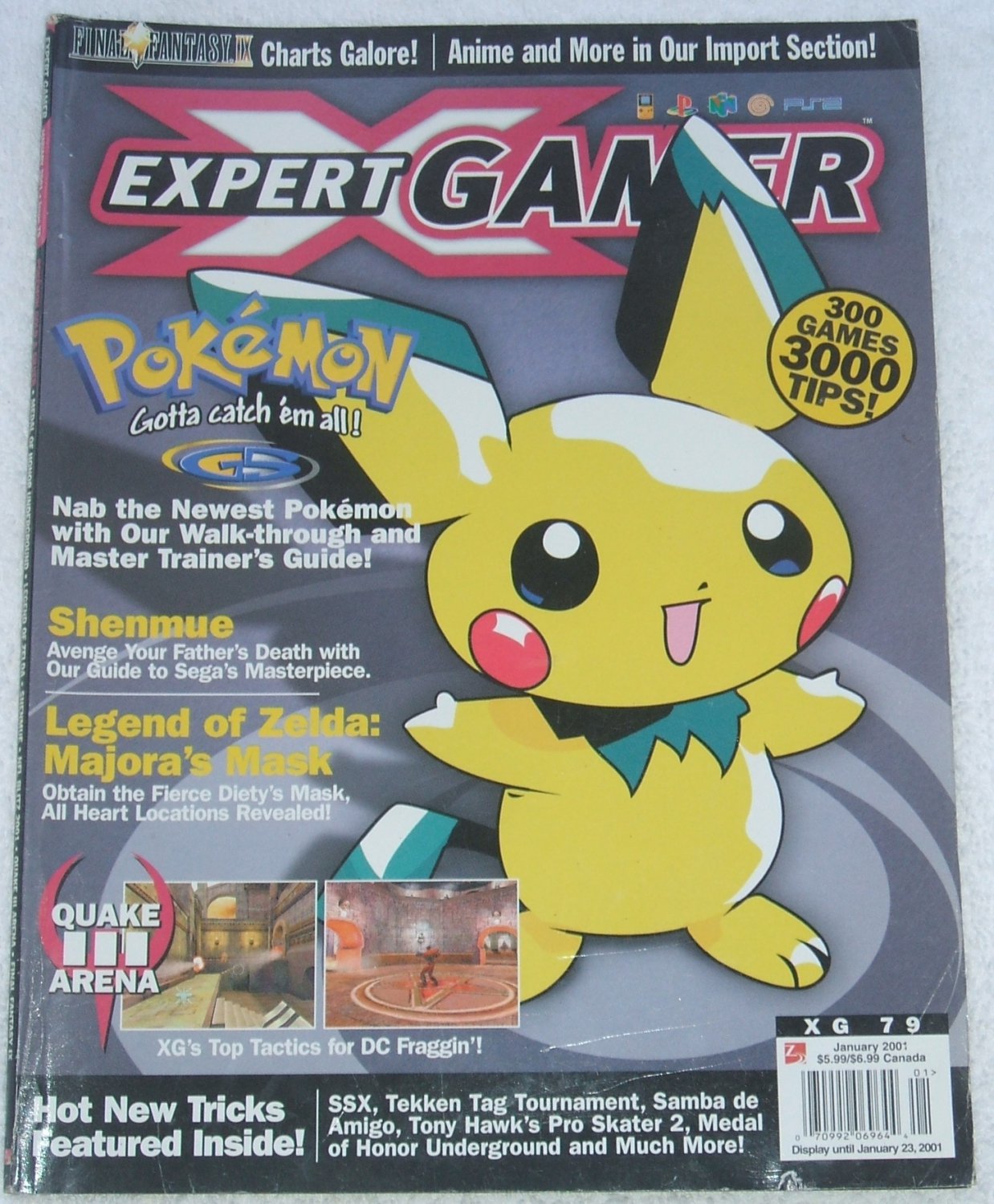 Expert Gamer Magazine Issue 79 January 2001 Pokemon Pikachu Gold ...