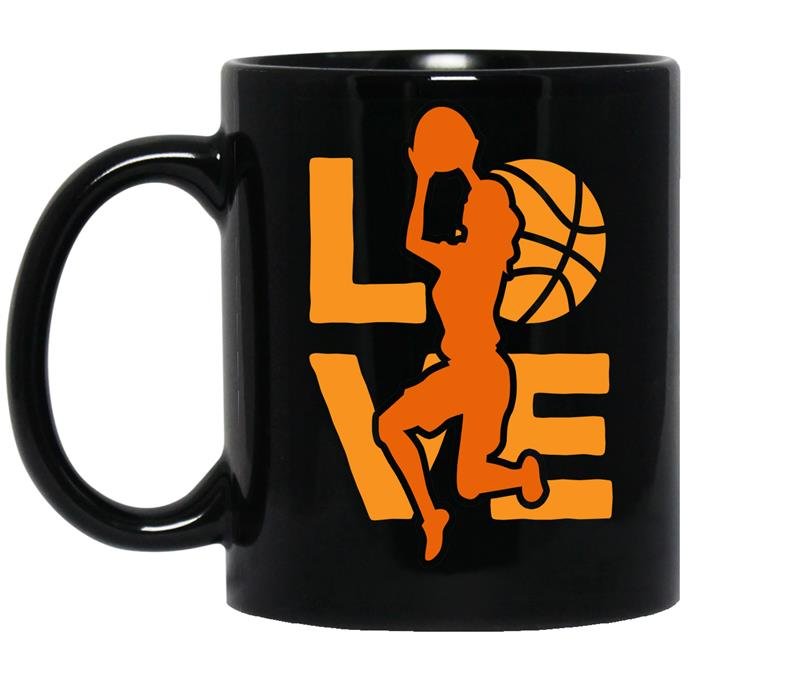 I love basketball Coffee Mug_Black