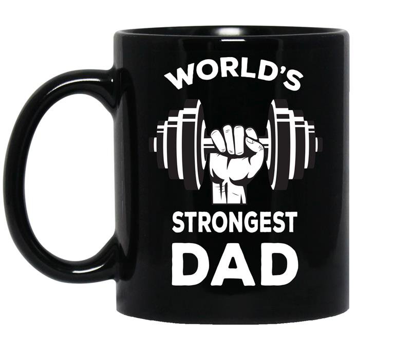 World's strongest dad coffee Mug_Black father's day gift
