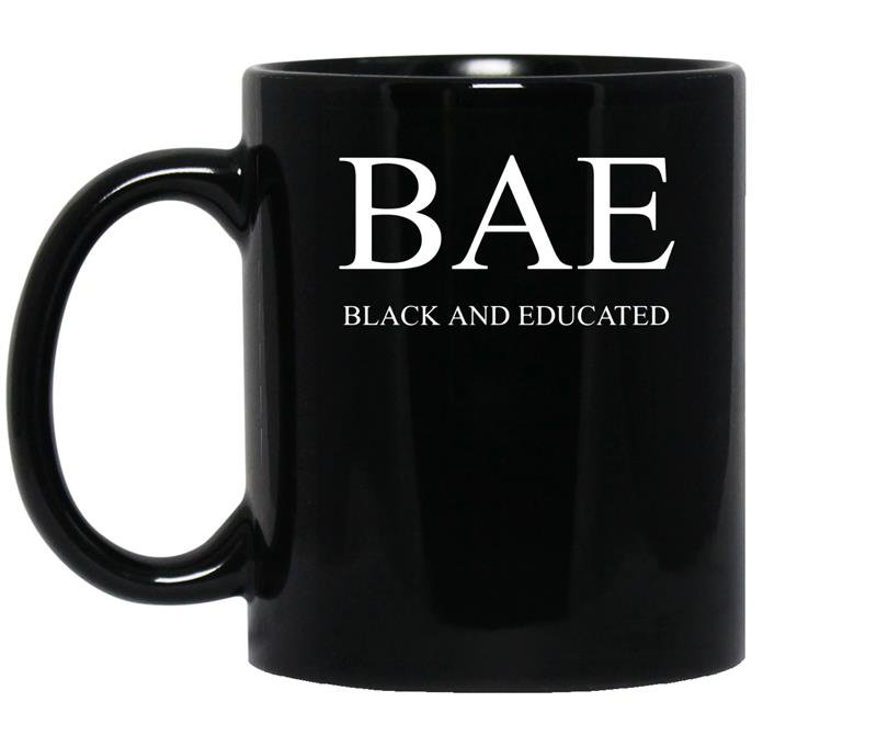 Bae black and educated powerful statement coffee Mug_Black