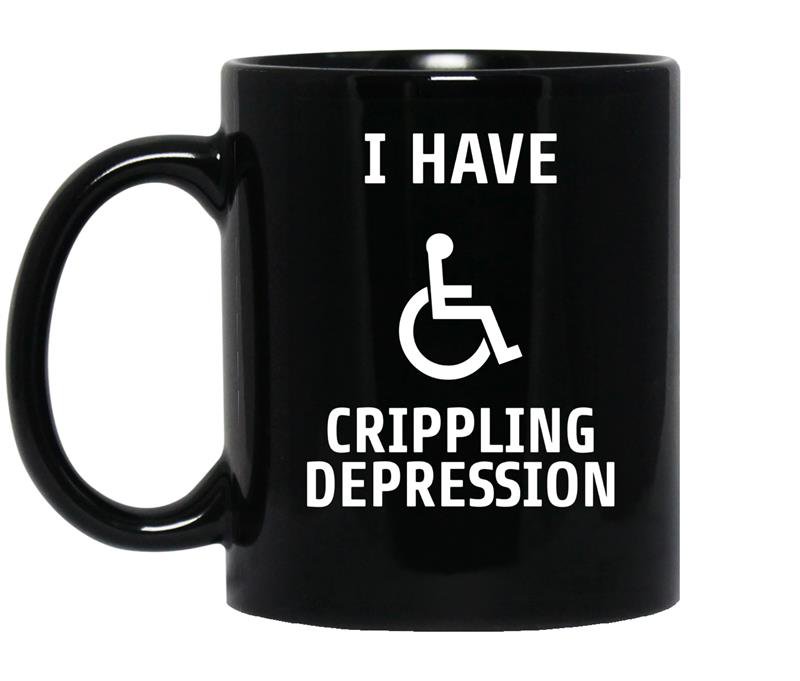 I have crippling depression coffee Mug_Black