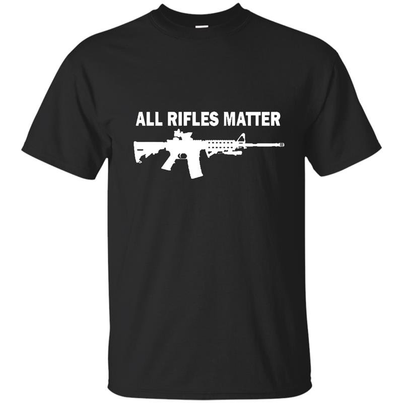 All rifles matter black ar 15 tactical gun police nra blm mens t-shirt