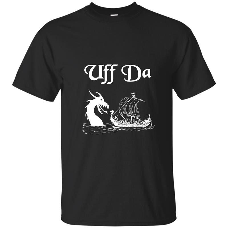 Uff da viking boat and dragon t-shirt