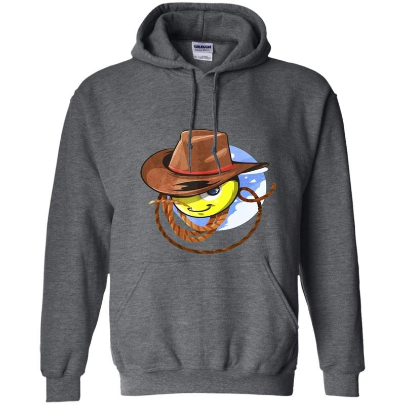 Cowboy rodeo yeehaw emoji cartoon funny Hoodie