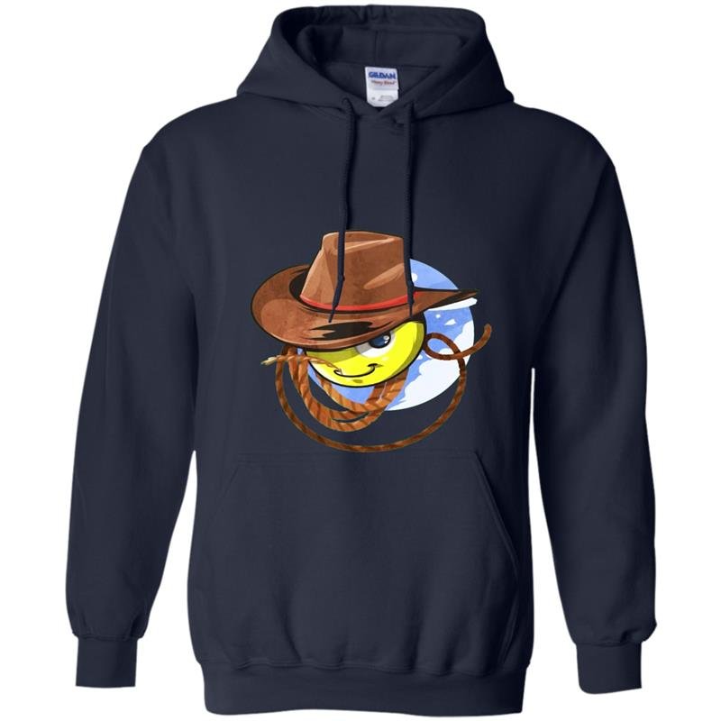 Cowboy rodeo yeehaw emoji cartoon funny Hoodie