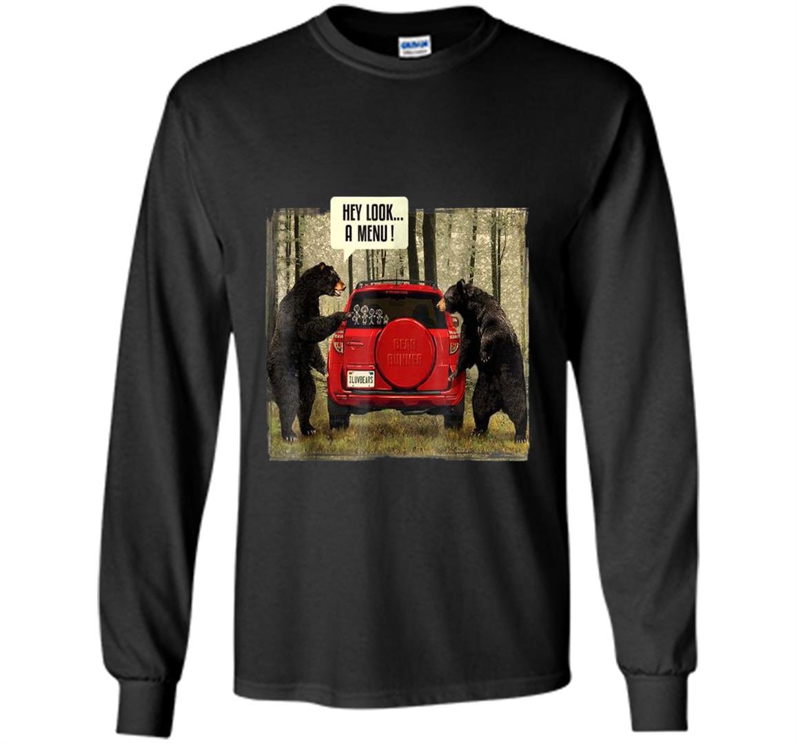 Hey look a menu red bear vintage Long Sleeve