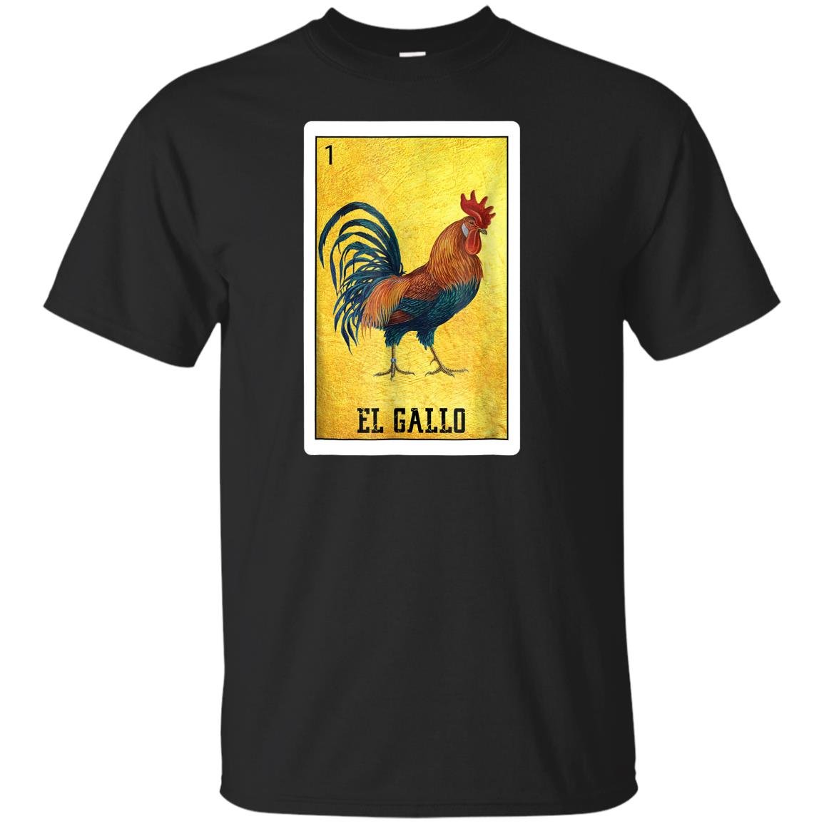 El gallo chicken mexican rooster loteria card T-shirt