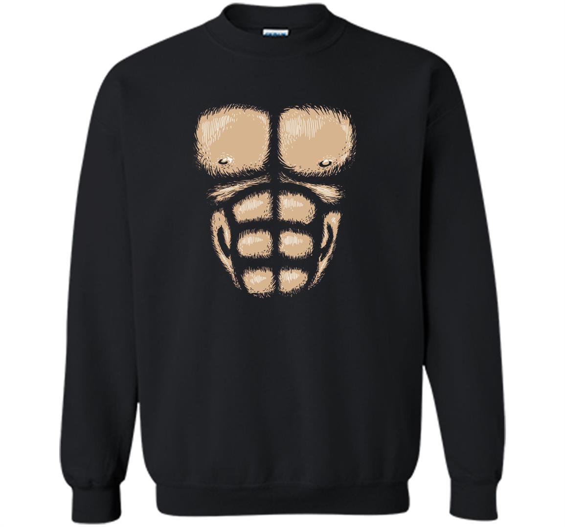 Monkey chest muscles halloween costume gorilla Sweatshirt