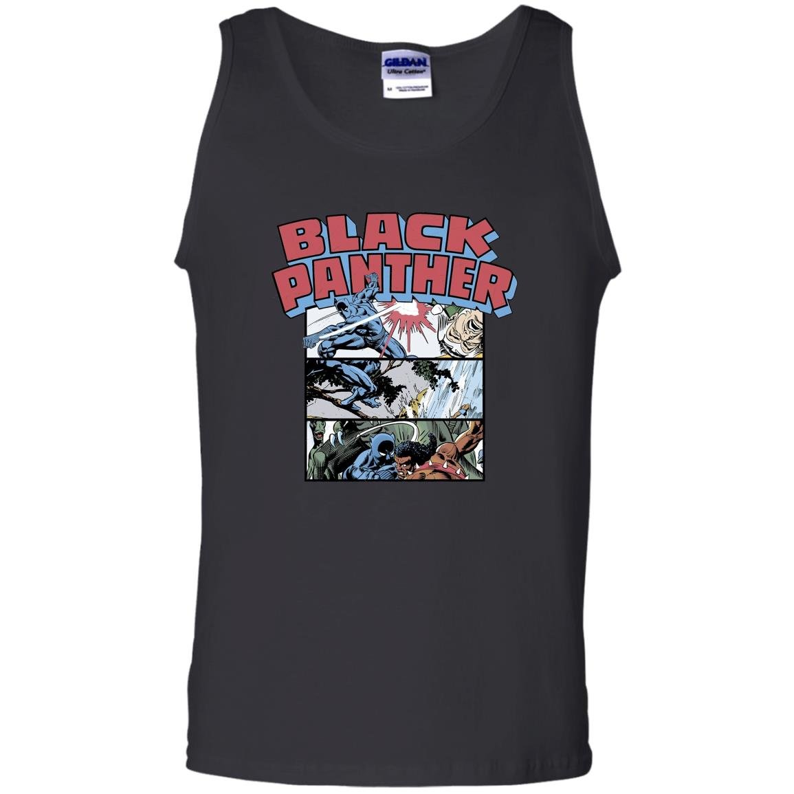 Marvel panther retro comic stacked panel art Tank Top