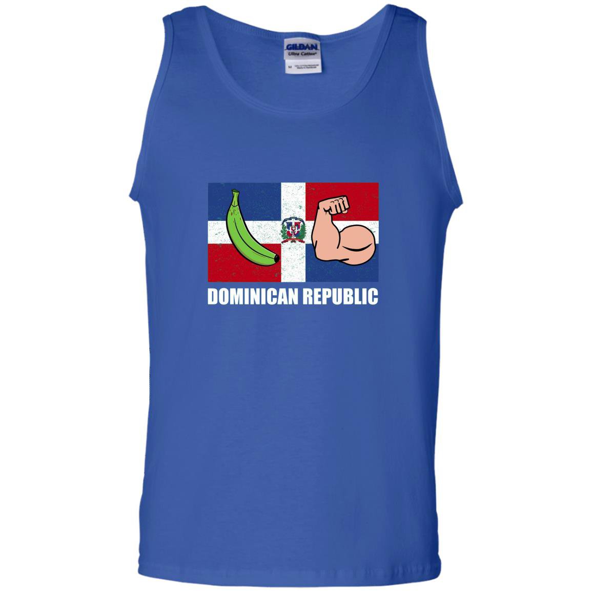 Platano dominican republic flag glass emoji face Tank Top