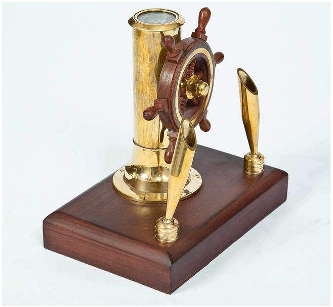 Nautical Ship Wheel Pen Holder