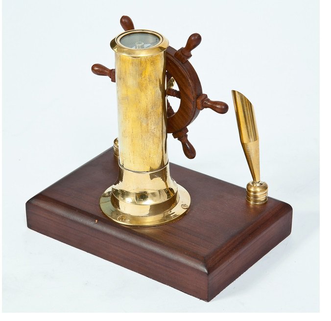 Nautical Ship Wheel Pen Holder