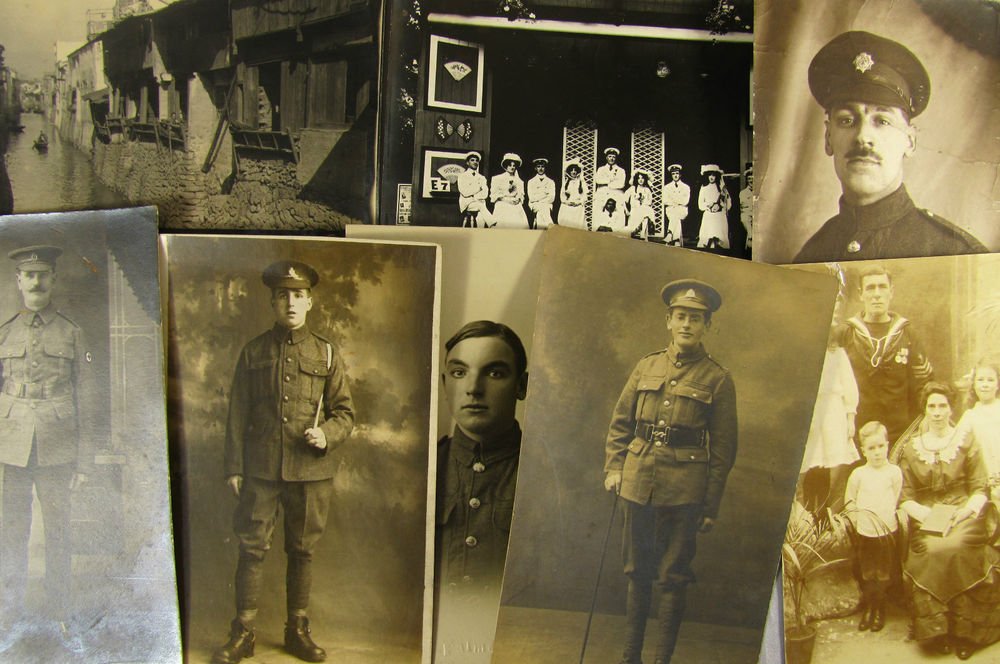 Collection of Original WW1 Portrait Photos One with the Name T Breaks ...