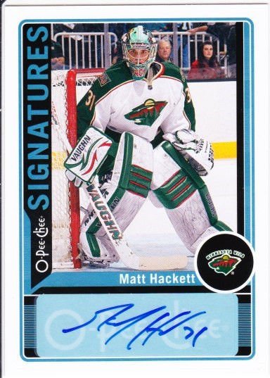 2012-13 O-Pee-Chee Signatures #OPCMA Matt Hackett