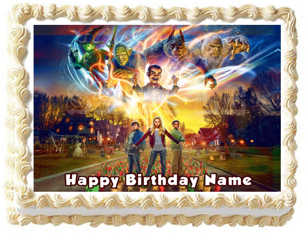 GOOSEBUMPS Edible cake Topper image 1/4 sheet (10.5" x 8")