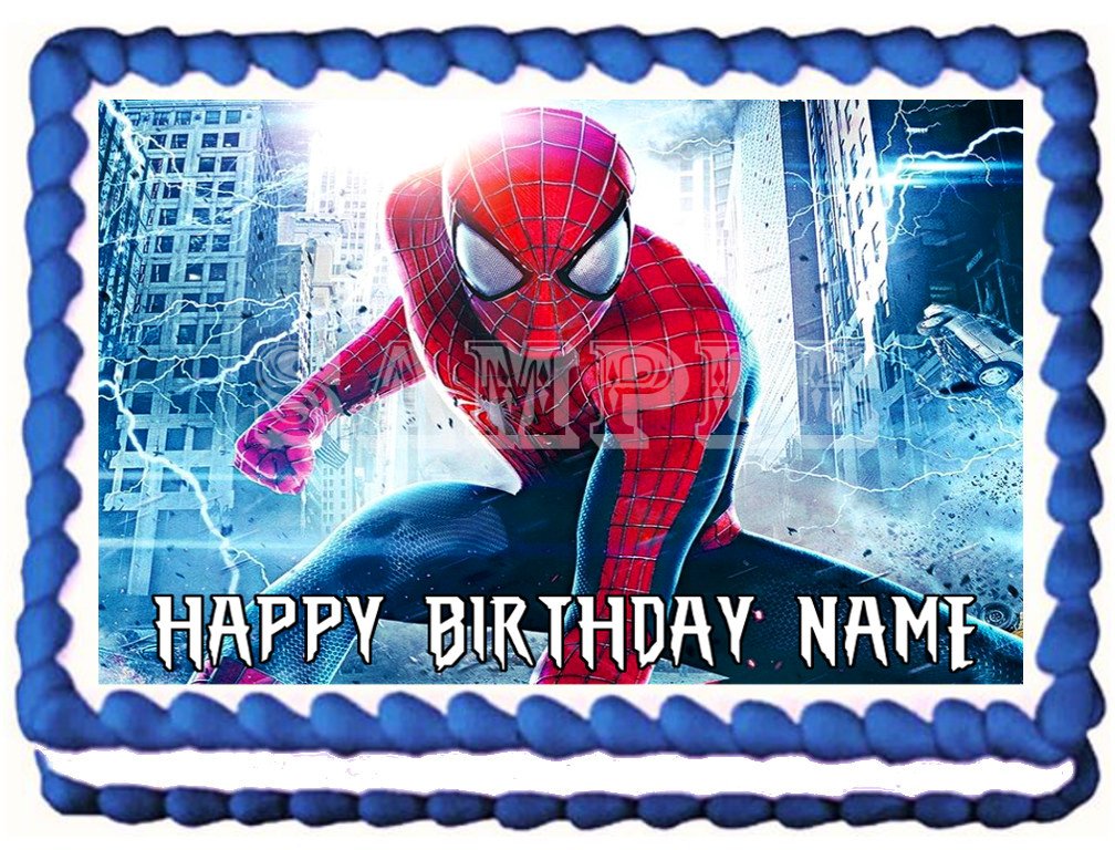 SPIDERMAN Edible cake topper image 1/4 sheet (10.5" x 8")