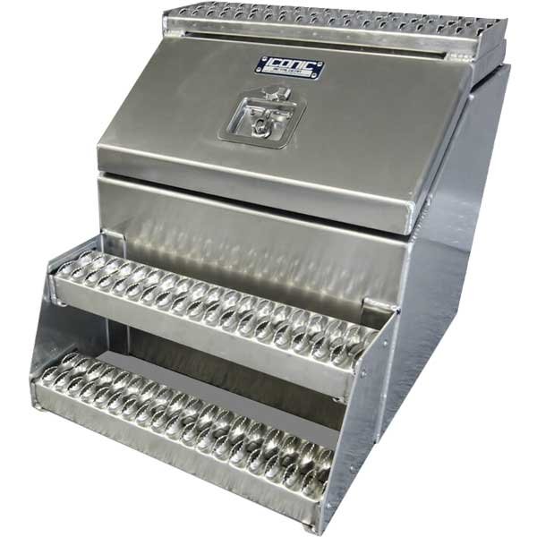 24" Big mouth aluminum step tool box