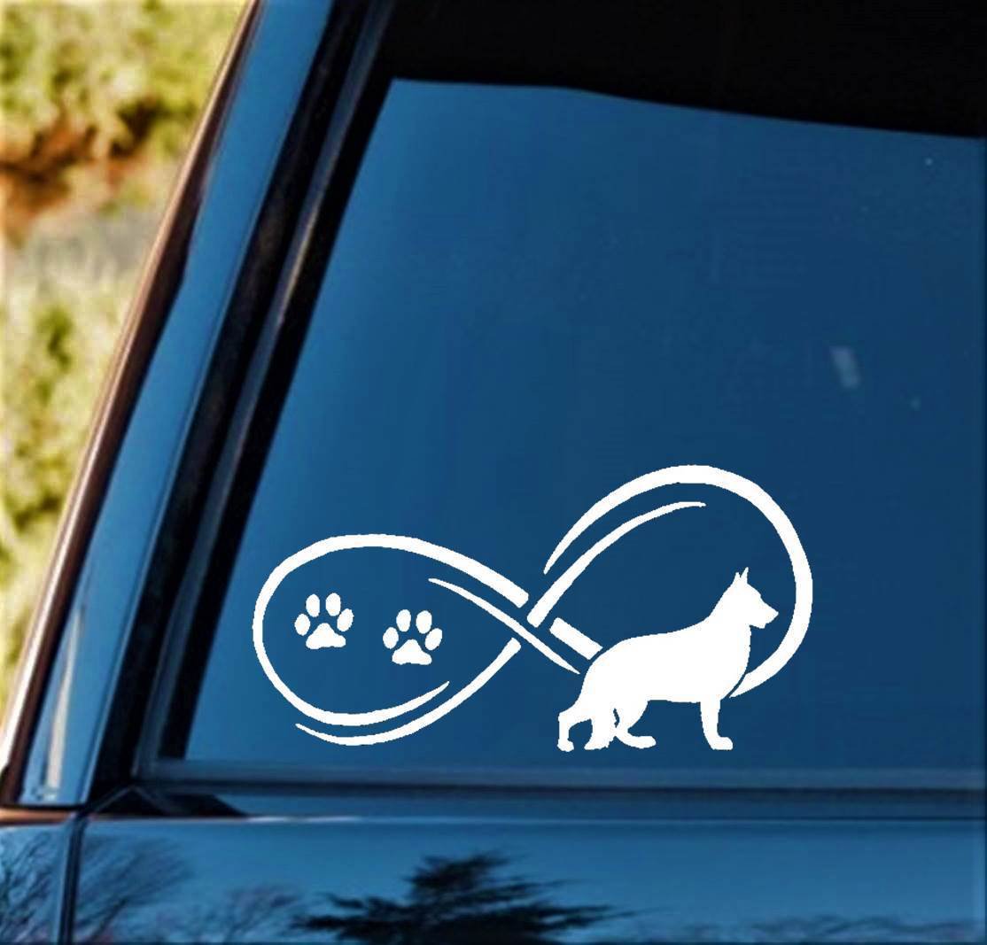 Infinity German Shepherd Dog Decal Sticker *H1001 for Car Truck SUV Van ...