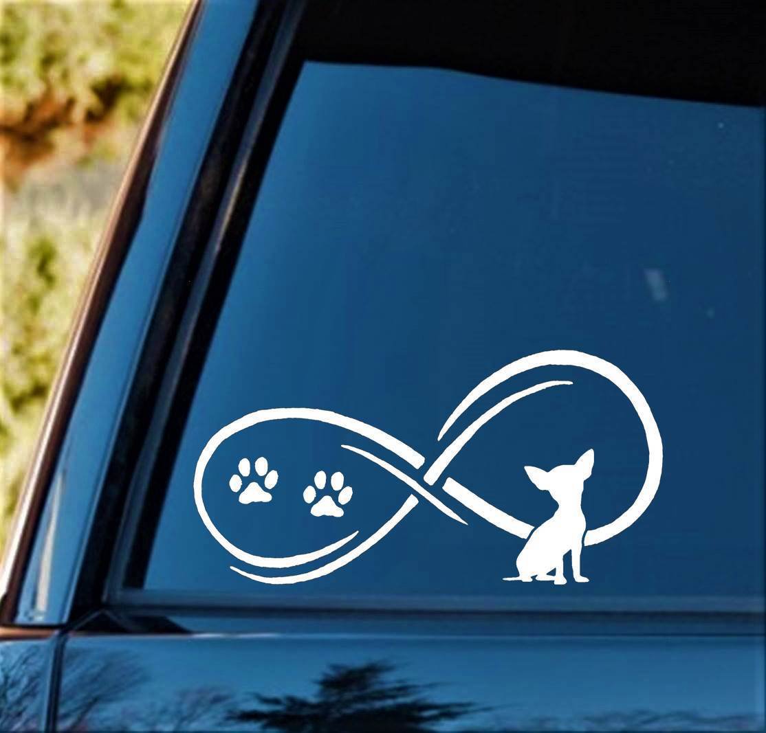 Chihuahua Infinity Dog Decal Sticker c1058 Car Truck SUV Van Laptop Mac ...