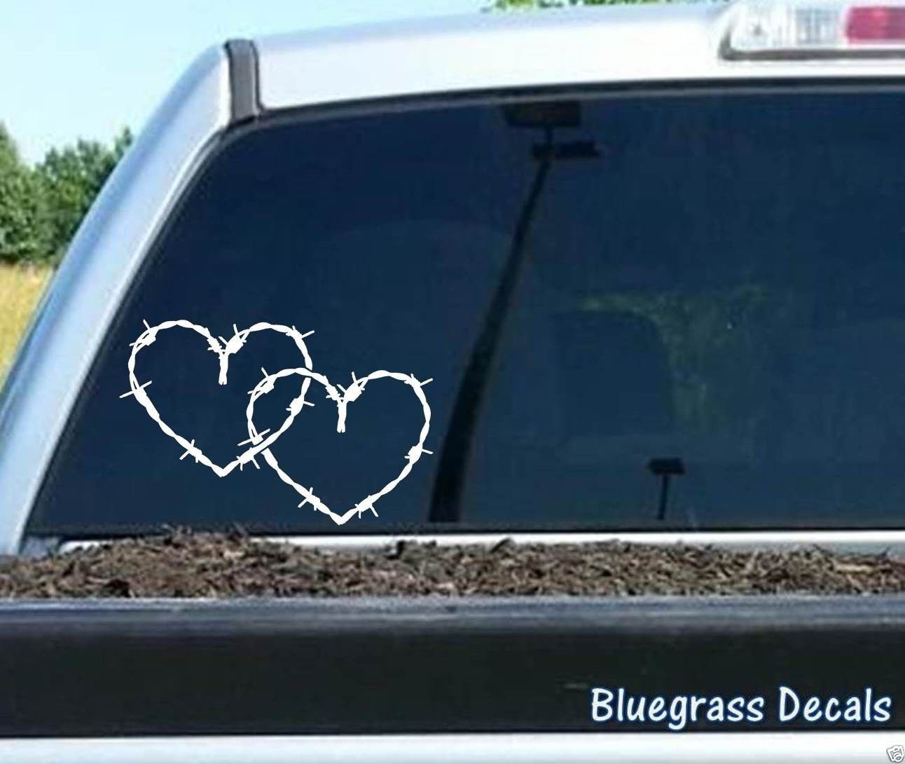 A1126 Barb Barbed Wire Hearts Decal Sticker for Car Truck SUV Van ...
