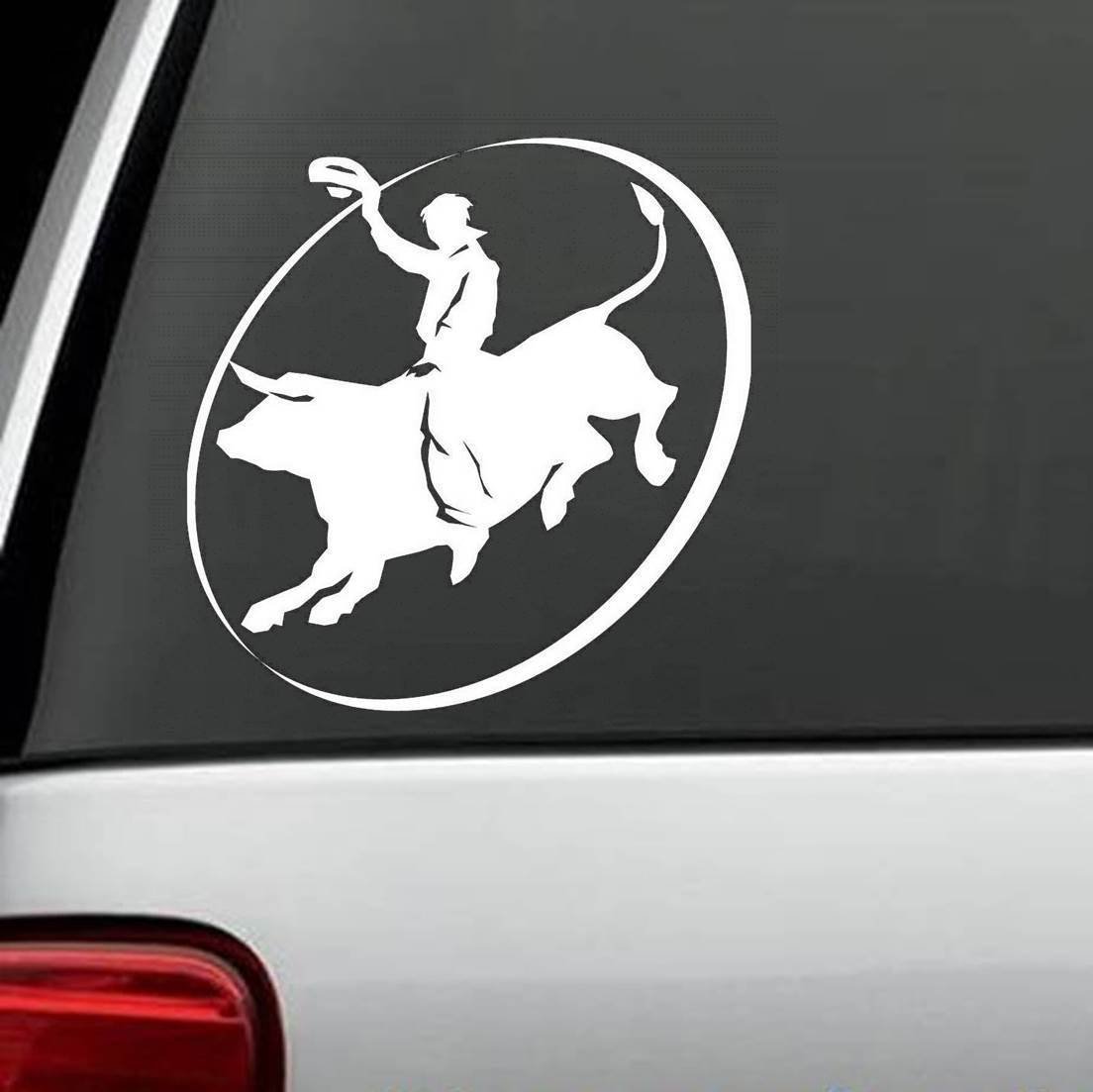 B1129 Bull Rider Cowboy Bullrider Decal Sticker Rodeo PBR Hat Gloves Saddle