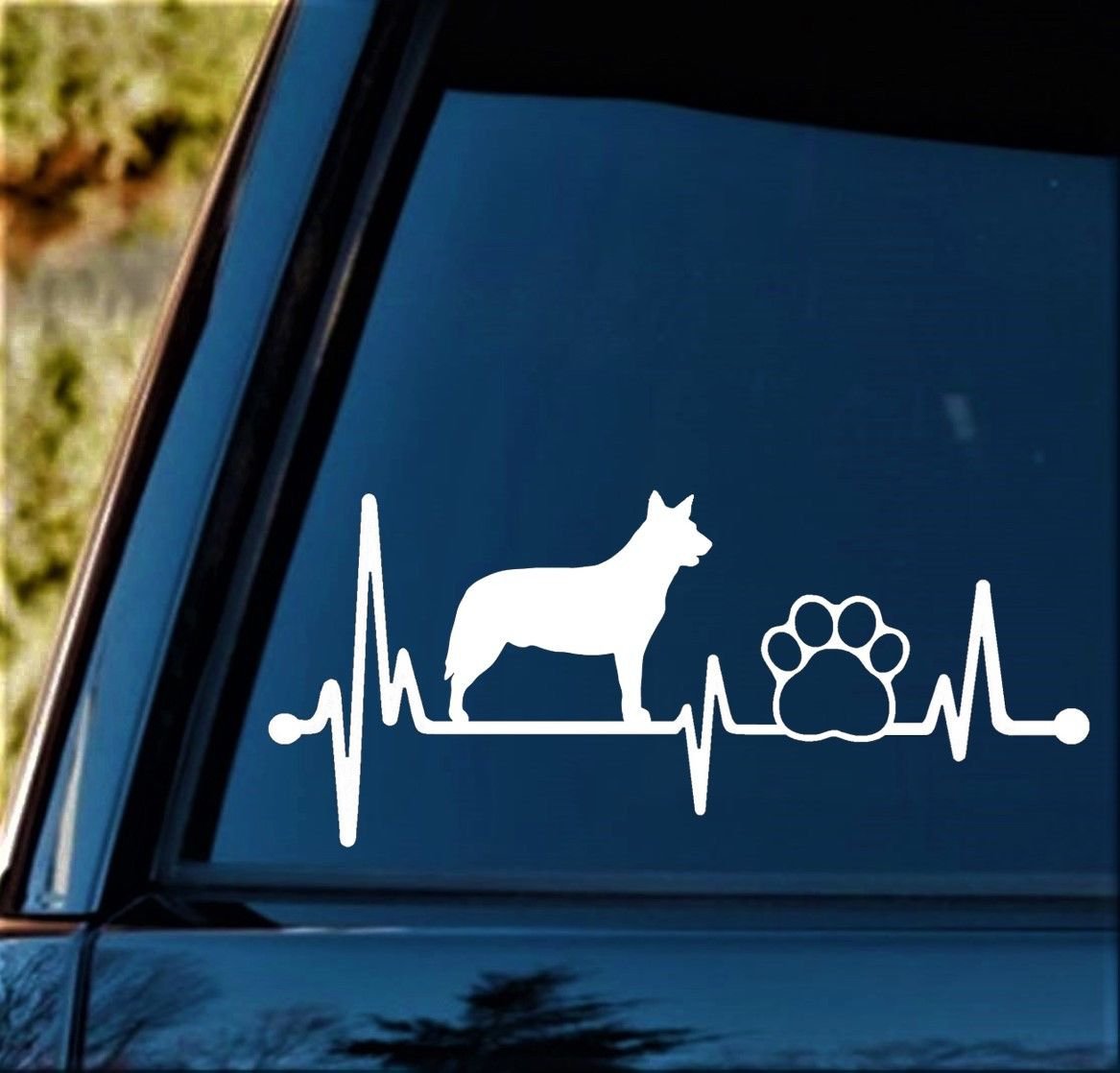 Blue Heeler Heartbeat Cattle Dog Paw Decal Sticker for Car Window 8 ... Blue Heeler Heartbeat Cattle Dog Paw Decal Sticker for Car Window 8 ...