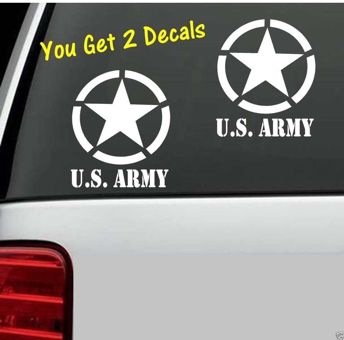 2X US ARMY DECAL STICKER for CAR TRUCK SUV LAPTOP MILITARY ARMED FORCES