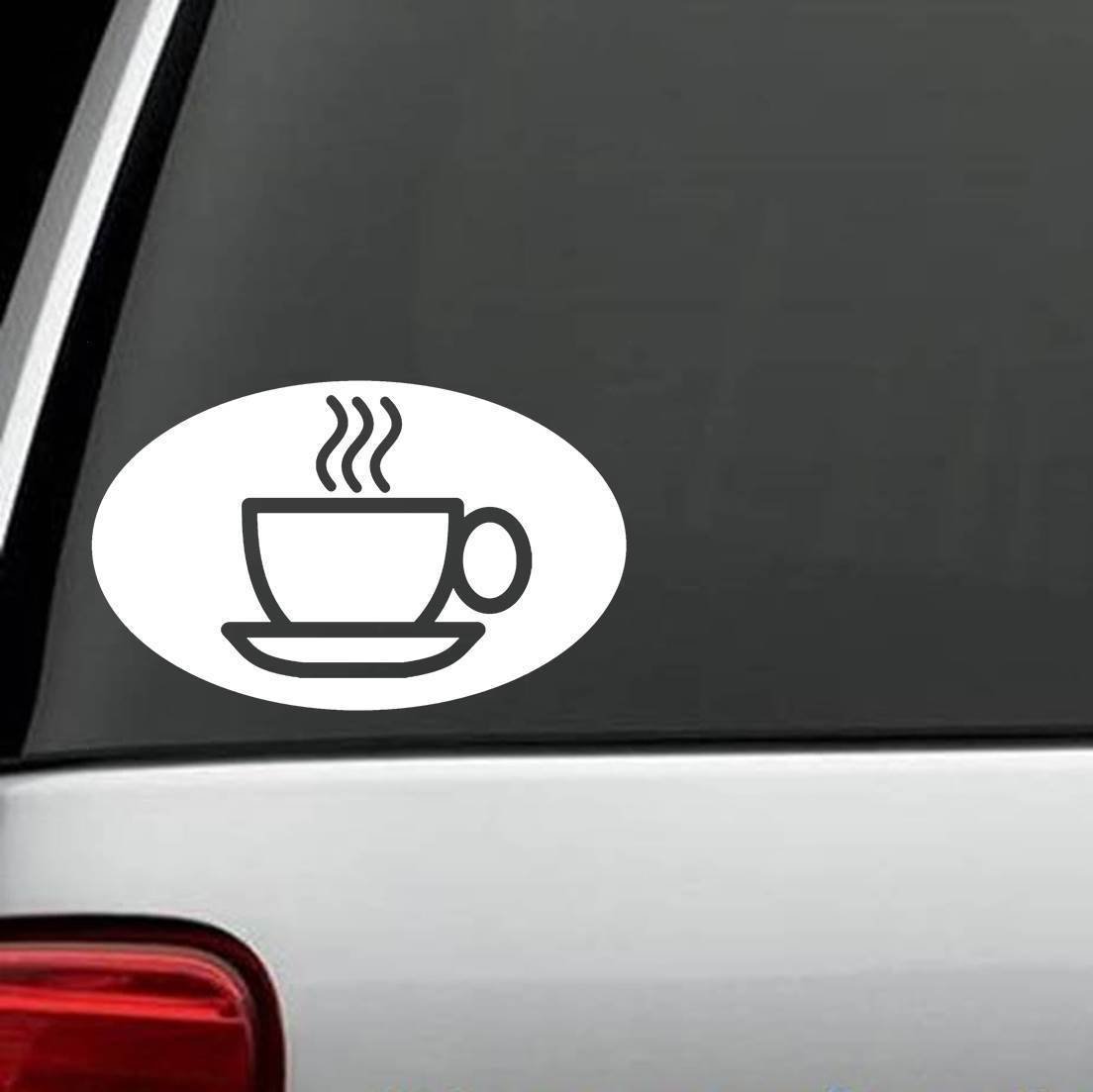M1094 Coffee Cup Oval Decal Sticker Coffee Cup Java Barista Keurig ...